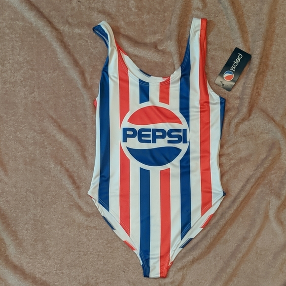 Pepsi | Tops | Nwt Pepsi Logo Bodysuitswimsuit | Poshmark